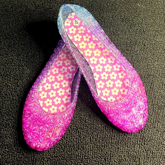 Shoes | Womens Iridescent Jelly Ballet Flats | Poshmark